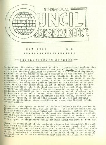 International Council Correspondence Volume 1, Number 8 | libcom.org